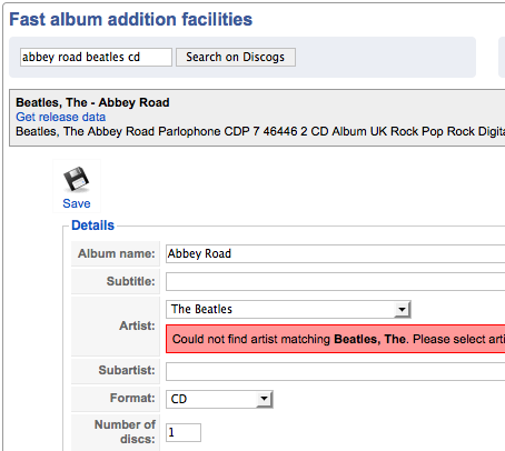 Discogs integration - JoomlaThat!